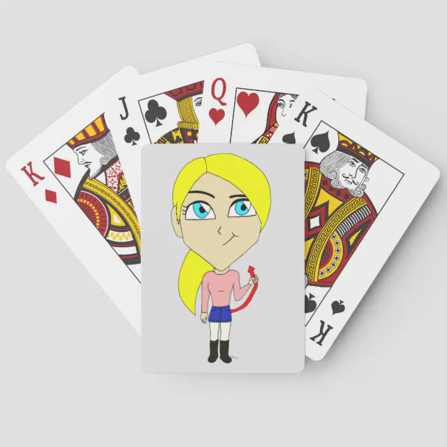 chibi "bad" girl poker cards | Zazzle