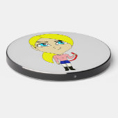 chibi "bad" girl wireless charger | Zazzle