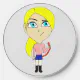 chibi "bad" girl wireless charger | Zazzle