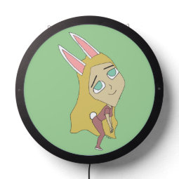 chibi bunnygirl LED sign | Zazzle