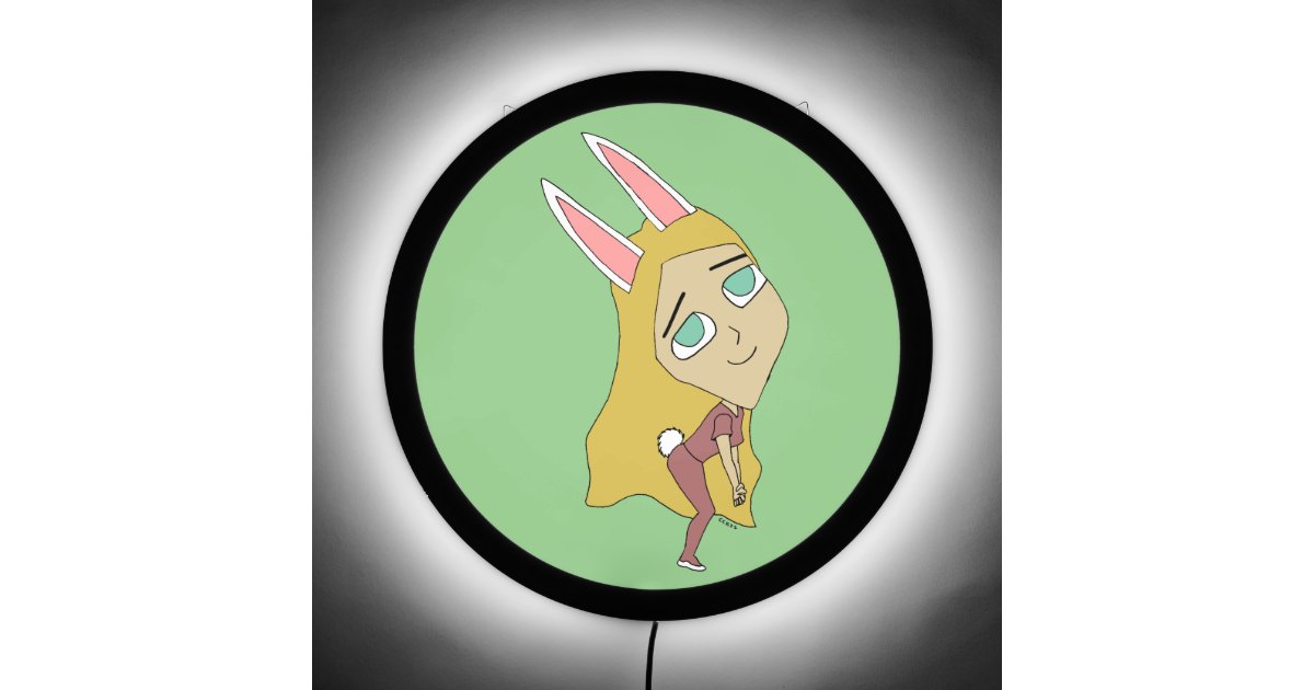 chibi bunnygirl LED sign | Zazzle