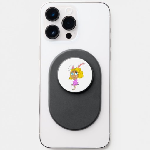 chibi bunnygirl PopSocket | Zazzle