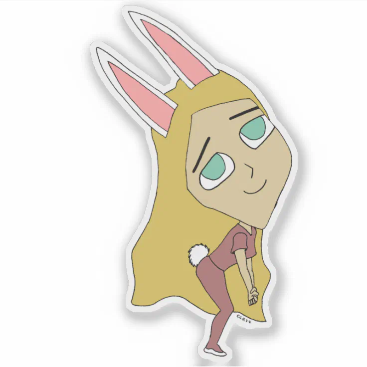 chibi bunnygirl sticker | Zazzle