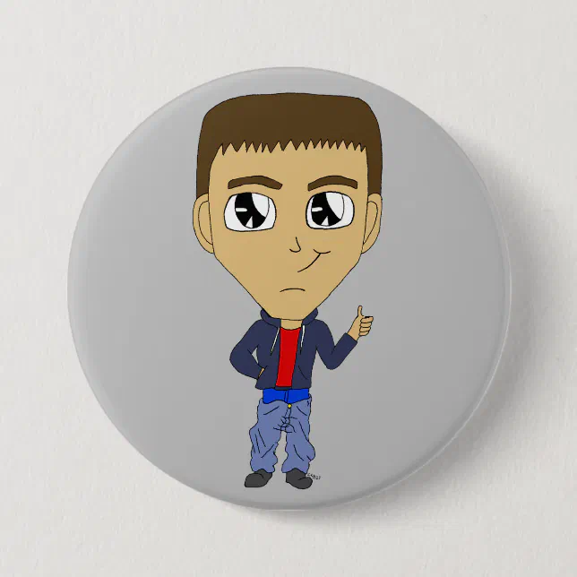chibi button | Zazzle