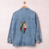 chibi catgirl denim jacket | Zazzle