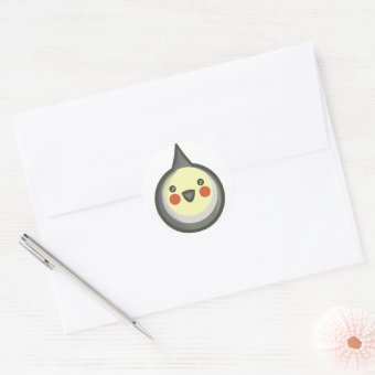Chibi Cockatiel Classic Round Sticker | Zazzle