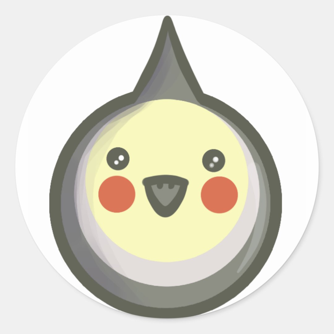 Chibi Cockatiel Classic Round Sticker | Zazzle