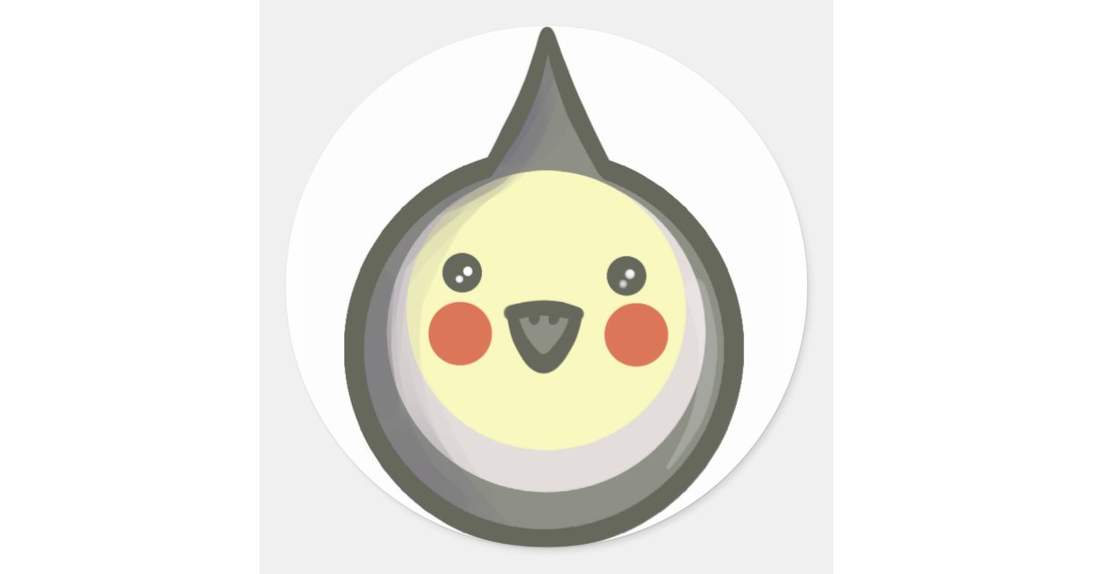 Chibi Cockatiel Classic Round Sticker | Zazzle