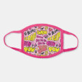Chibi Comic Phrases and Logos Pattern Face Mask | Zazzle