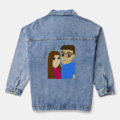 Chibi couple denim jacket | Zazzle