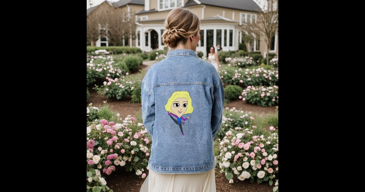 chibi denim jacket | Zazzle