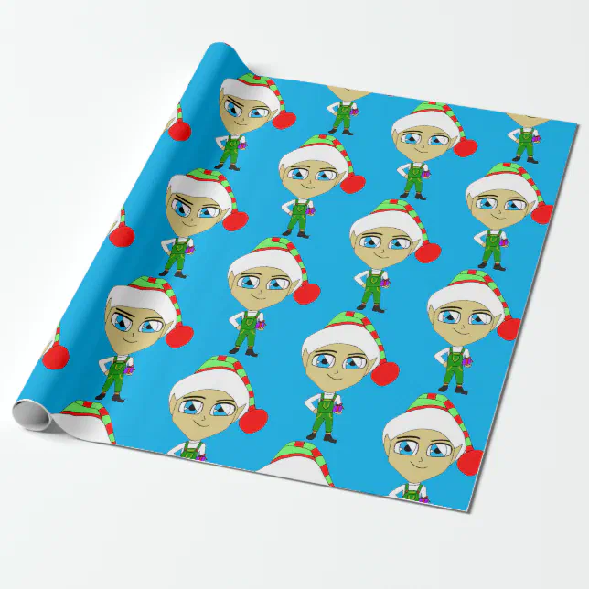 chibi elf wrapping paper | Zazzle
