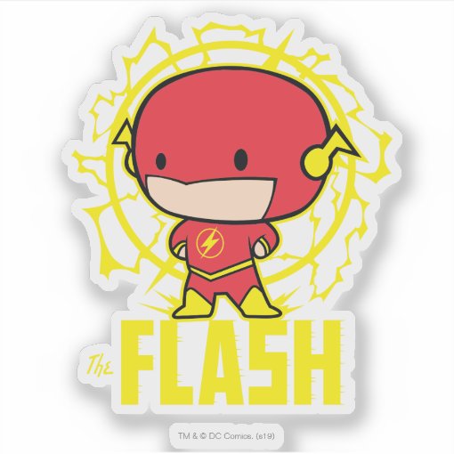 Chibi Flash With Electricity Sticker | Zazzle