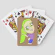 chibi girl with a bunny tail poker cards | Zazzle