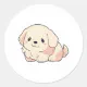 Chibi Golden Retriever Puppy Classic Round Sticker | Zazzle