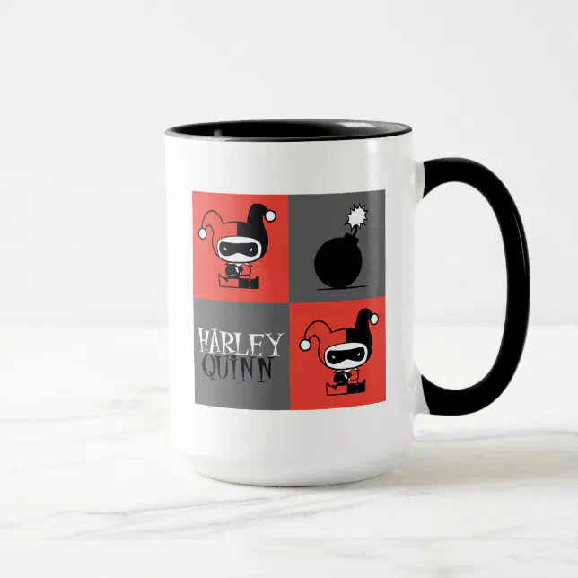 Chibi Harley Quinn Checker Pattern Mug | Zazzle