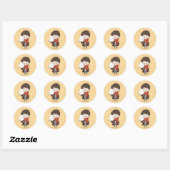 Chibi HARRY POTTER™ & Hedwig Classic Round Sticker | Zazzle