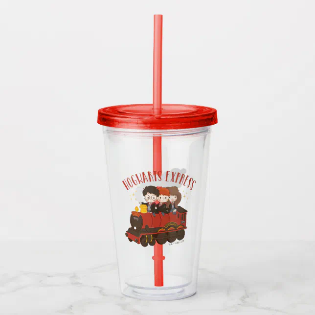 Chibi HOGWARTS EXPRESS™ Ride Acrylic Tumbler | Zazzle
