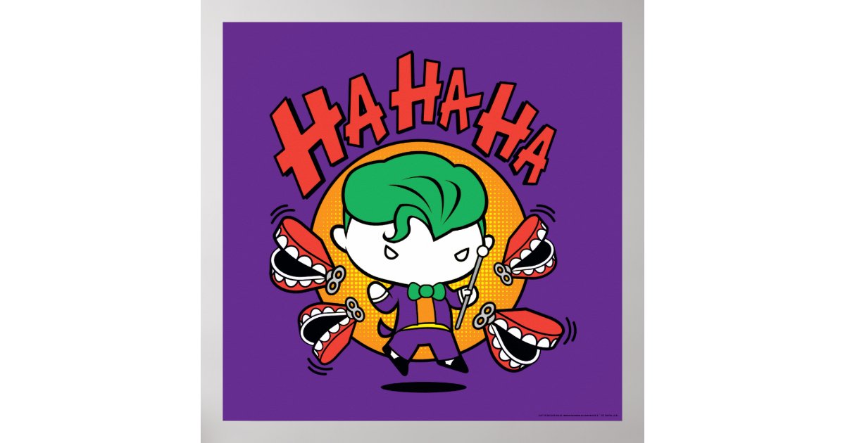 Chibi Joker With Toy Teeth Poster | Zazzle