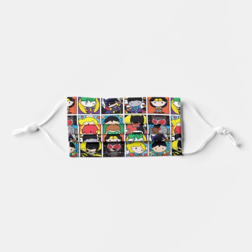 Chibi Justice League Character Pattern Kids' Cloth Face Mask | Zazzle