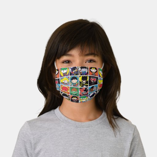 Chibi Justice League Character Pattern Kids' Cloth Face Mask | Zazzle