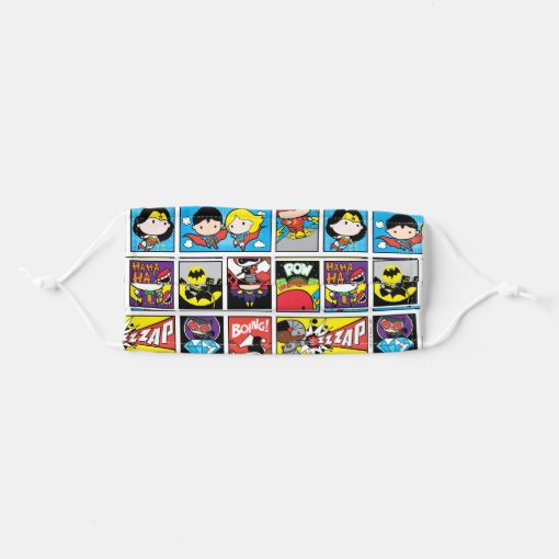 Chibi Justice League Compilation Pattern Adult Cloth Face Mask | Zazzle