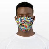 Chibi Justice League Compilation Pattern Adult Cloth Face Mask | Zazzle