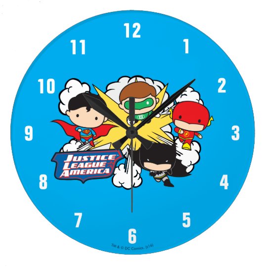 Chibi Justice League of America Explosion Large Clock | Zazzle.com