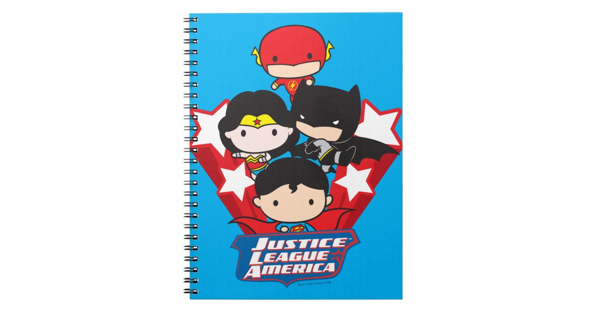 Chibi Justice League of America Stars Notebook | Zazzle