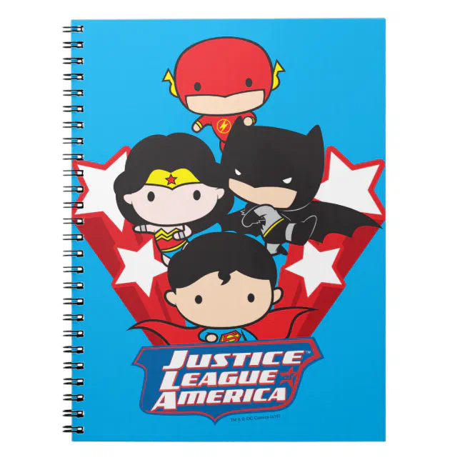 Chibi Justice League of America Stars Notebook | Zazzle