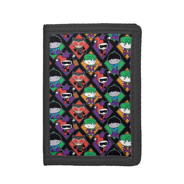 Chibi Justice League Villain Pattern Trifold Wallet | Zazzle