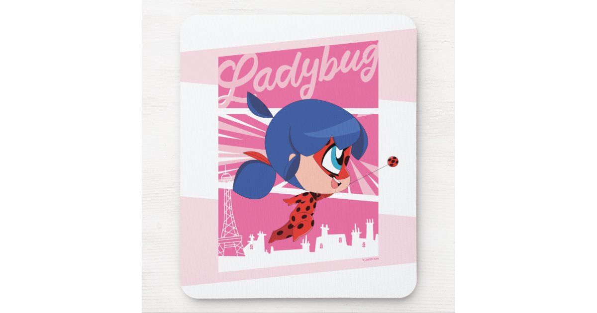 Chibi Ladybug in Paris Mouse Pad | Zazzle