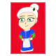 Chibi Mrs. Claus blue suit Photo Print | Zazzle
