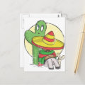 chibi sombrero distressed postcard | Zazzle