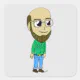 chibi square sticker | Zazzle