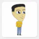 chibi square sticker | Zazzle