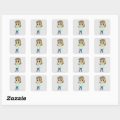 chibi square sticker | Zazzle