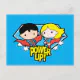 Chibi Superman & Chibi Supergirl Power Up! Postcard | Zazzle