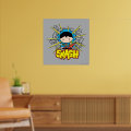 Chibi Superman Smashing Through Brick Wall Poster | Zazzle