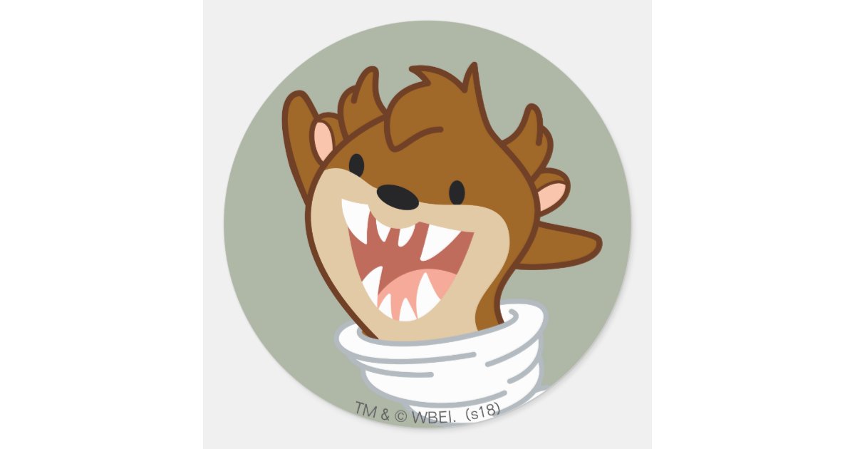 Chibi Tornado TAZ™ Classic Round Sticker | Zazzle Chibi Tornado TAZ™ Classic Round Sticker | Zazzle