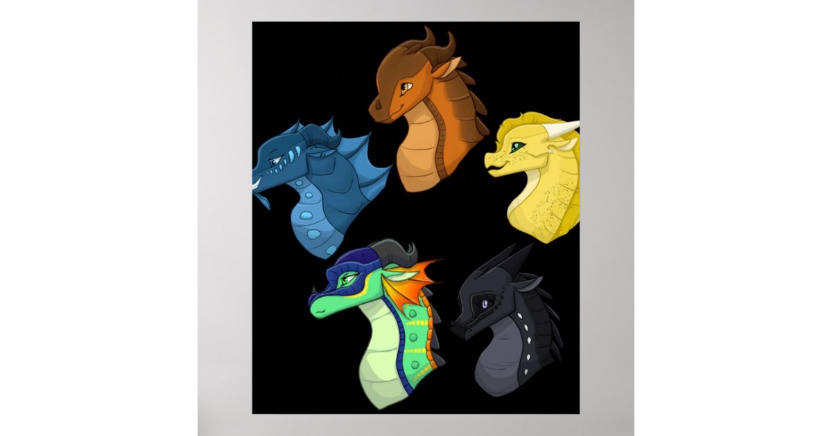 Chibi wings of dragon fire classic poster | Zazzle