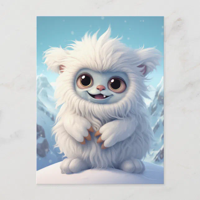 Chibi Yeti Postcard | Zazzle