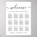 Chic 12 Table Wedding Seating Chart | Zazzle