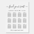 Chic 12 Table Wedding Seating Chart Foam Board | Zazzle