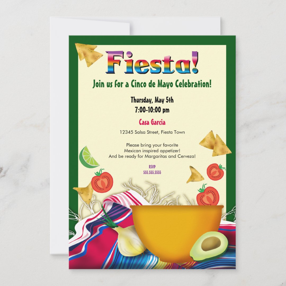 Chic and Fun Mexican Fiesta Party Invitation | Zazzle