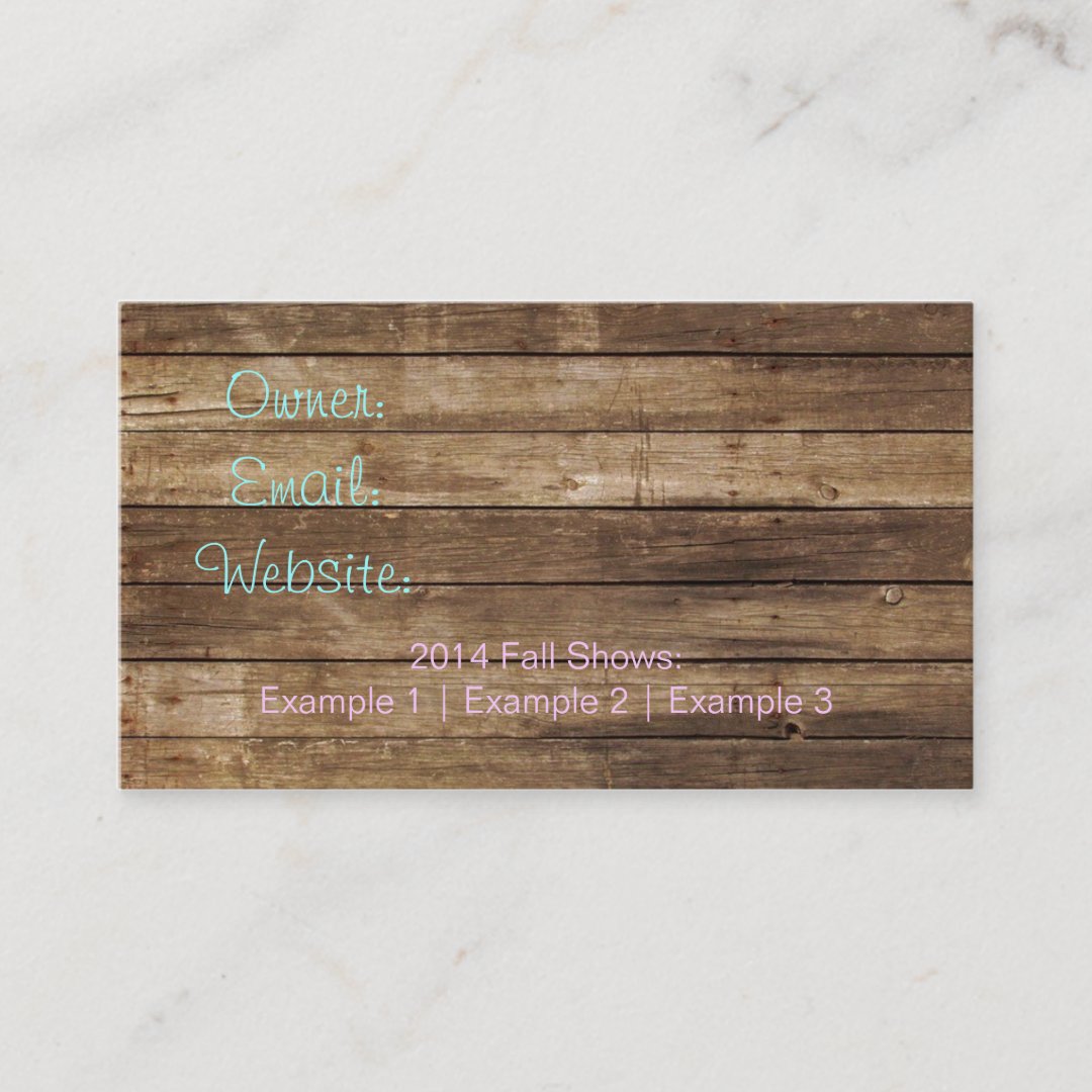 Chic and Rustic Business Card | Zazzle