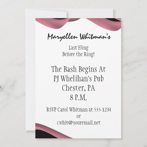 Chic Bachelorette Party Invitation | Zazzle