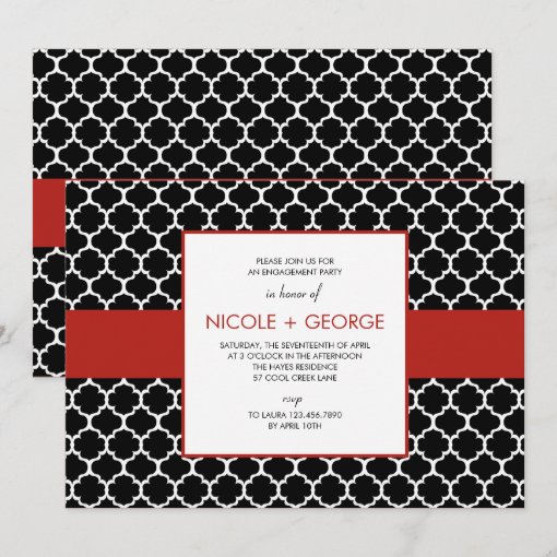 Chic Band General Party Invitation (Ruby) | Zazzle