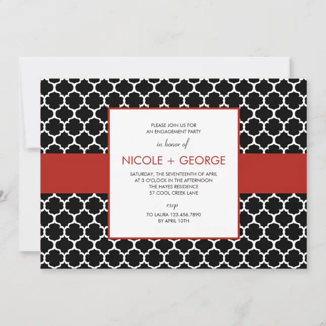 Chic Band General Party Invitation (Ruby) | Zazzle