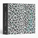 Chic black and white cheetah print monogram binder | Zazzle